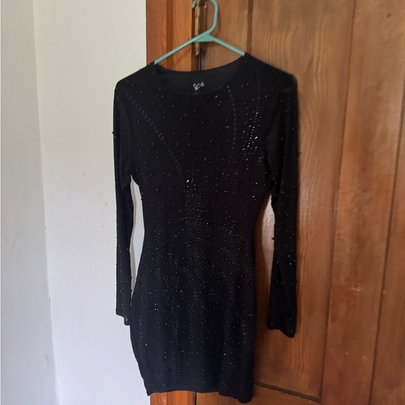 Windsor | Dresses | Windsor Black Sequin Long Sleeve Sheath Dress | Poshmark